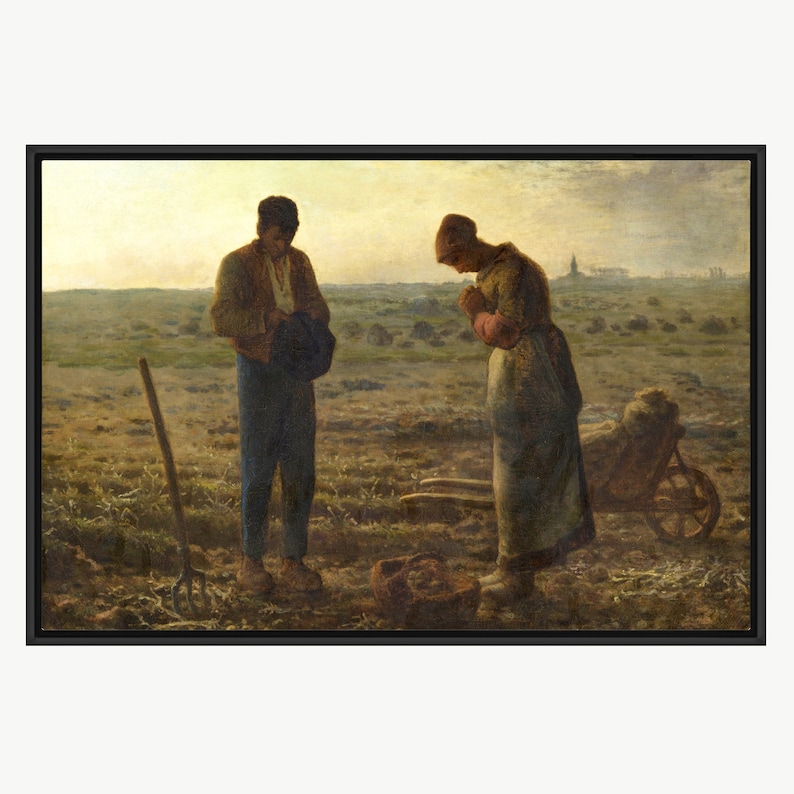 The Angelus by Jean-francois Millet Canvas Print Wall Art - Etsy