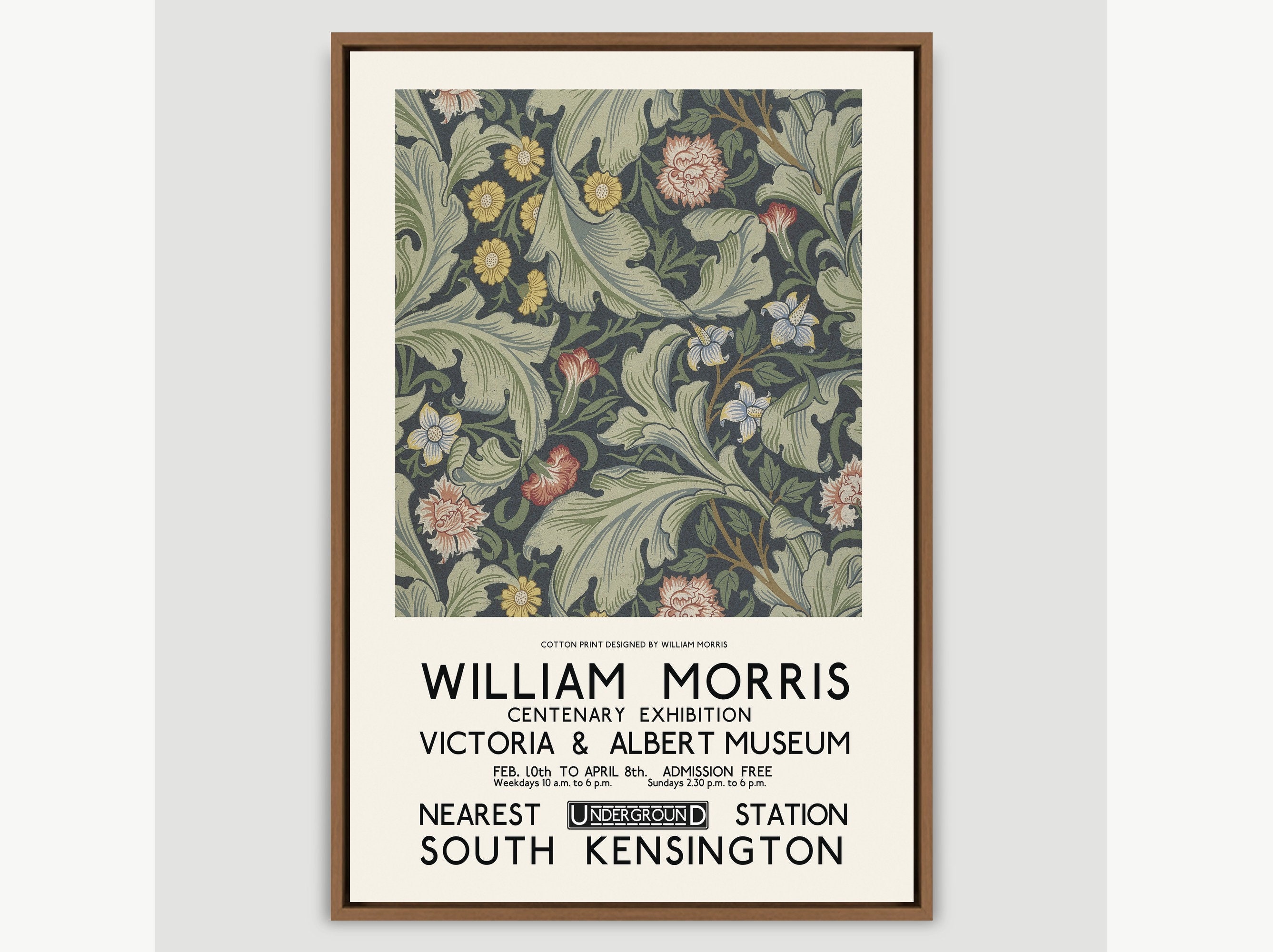 William Morris Framed Canvas Wall Art Print Historic Cultural ...