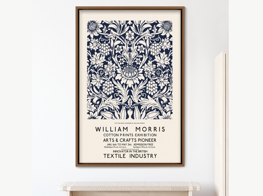 William Morris Framed Canvas Wall Art Print Historic Cultural ...