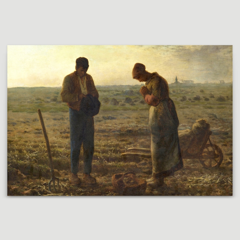 The Angelus by Jean-francois Millet Canvas Print Wall Art - Etsy