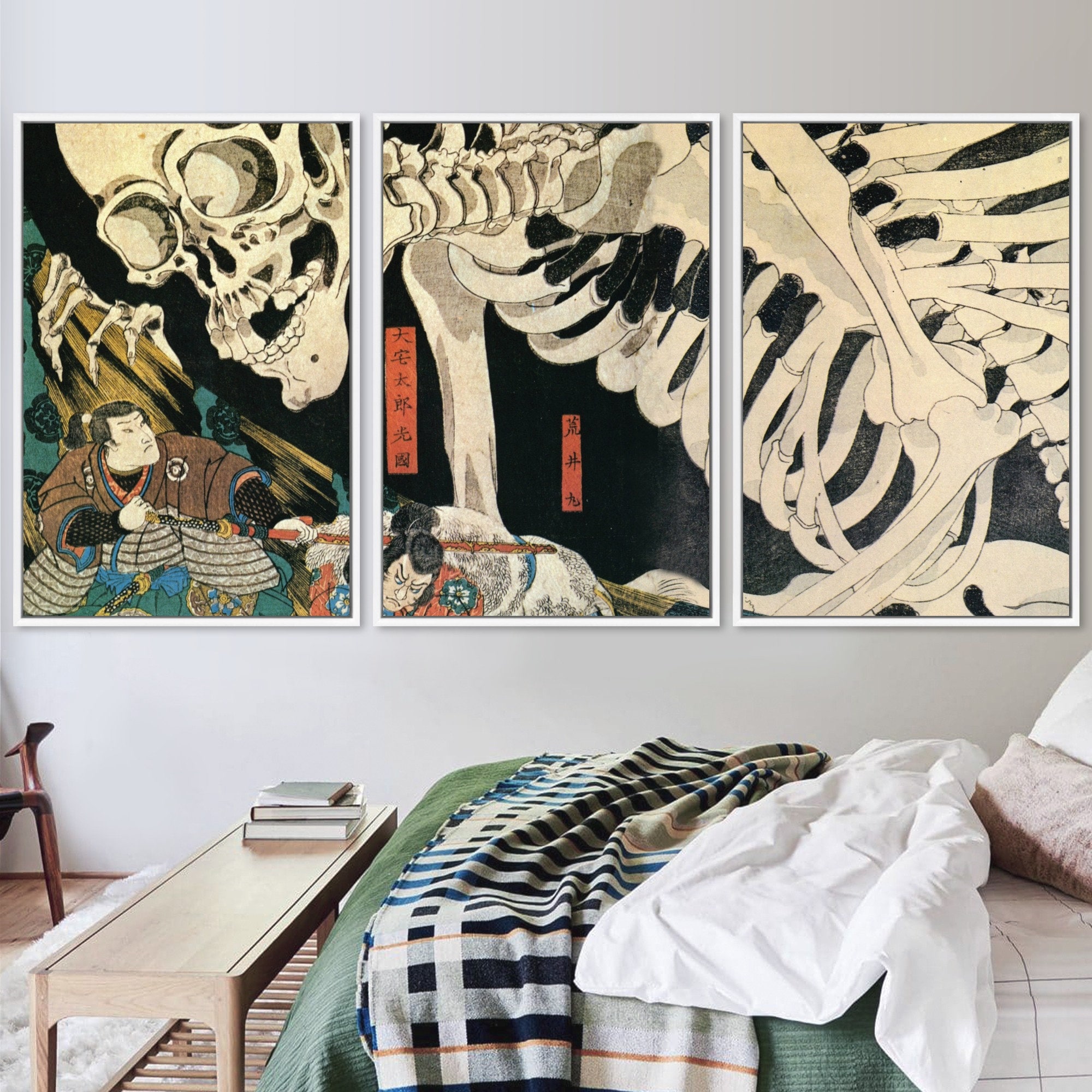 Witch & Skeleton Ukiyo-e by Utagawa Takiyasha Historic Cultural ...