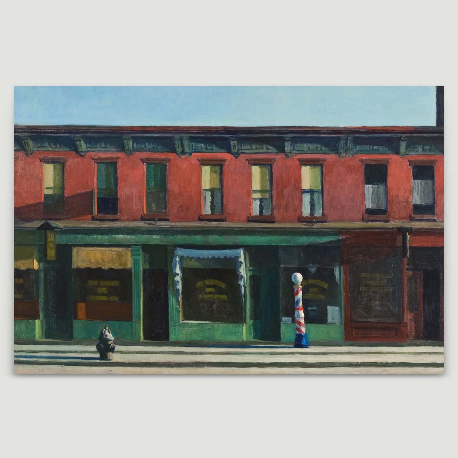 Edward Hopper Early Sunday Morning, Framed Canvas Print, Large Wall Art ...