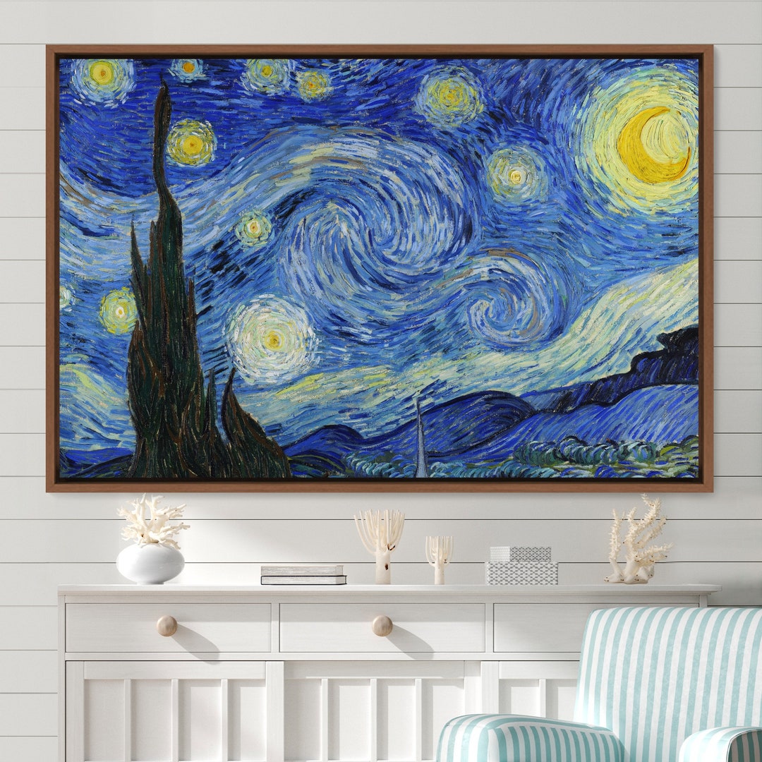 Vincent Van Gogh the Starry Night Canvas Art Print, Frame Large Wall ...