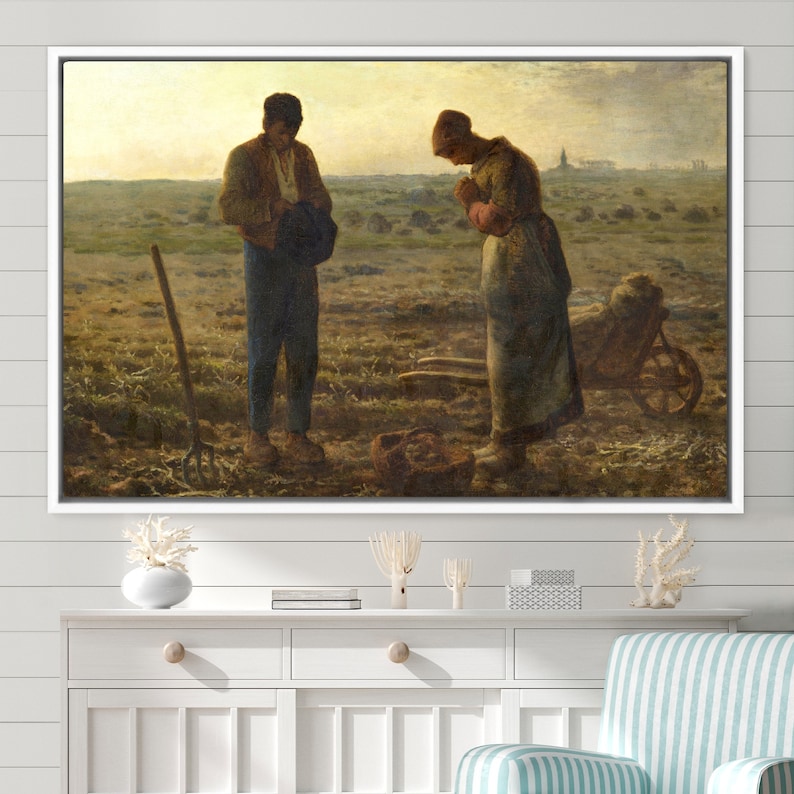 The Angelus by Jean-francois Millet Canvas Print Wall Art - Etsy