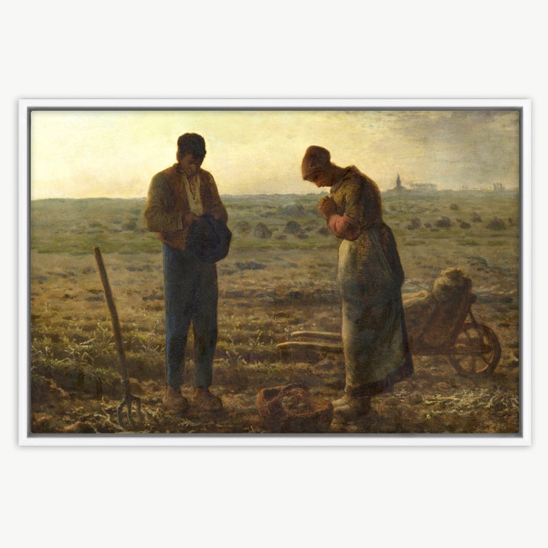 The Angelus by Jean-francois Millet Canvas Print Wall Art - Etsy