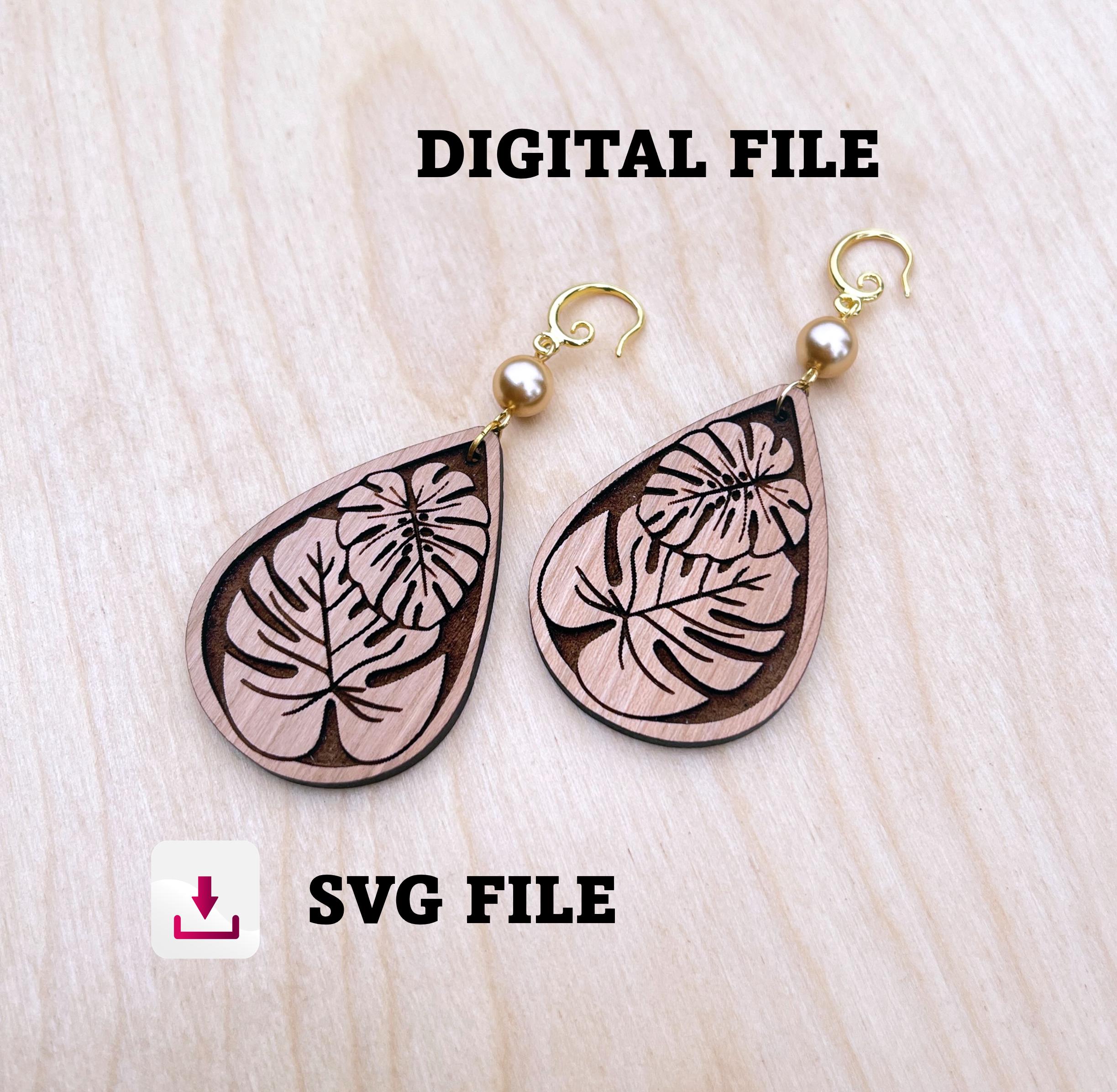 Polynesian Tribal Hawaiian SVG Earrings File / Laser Cut and Earring ...