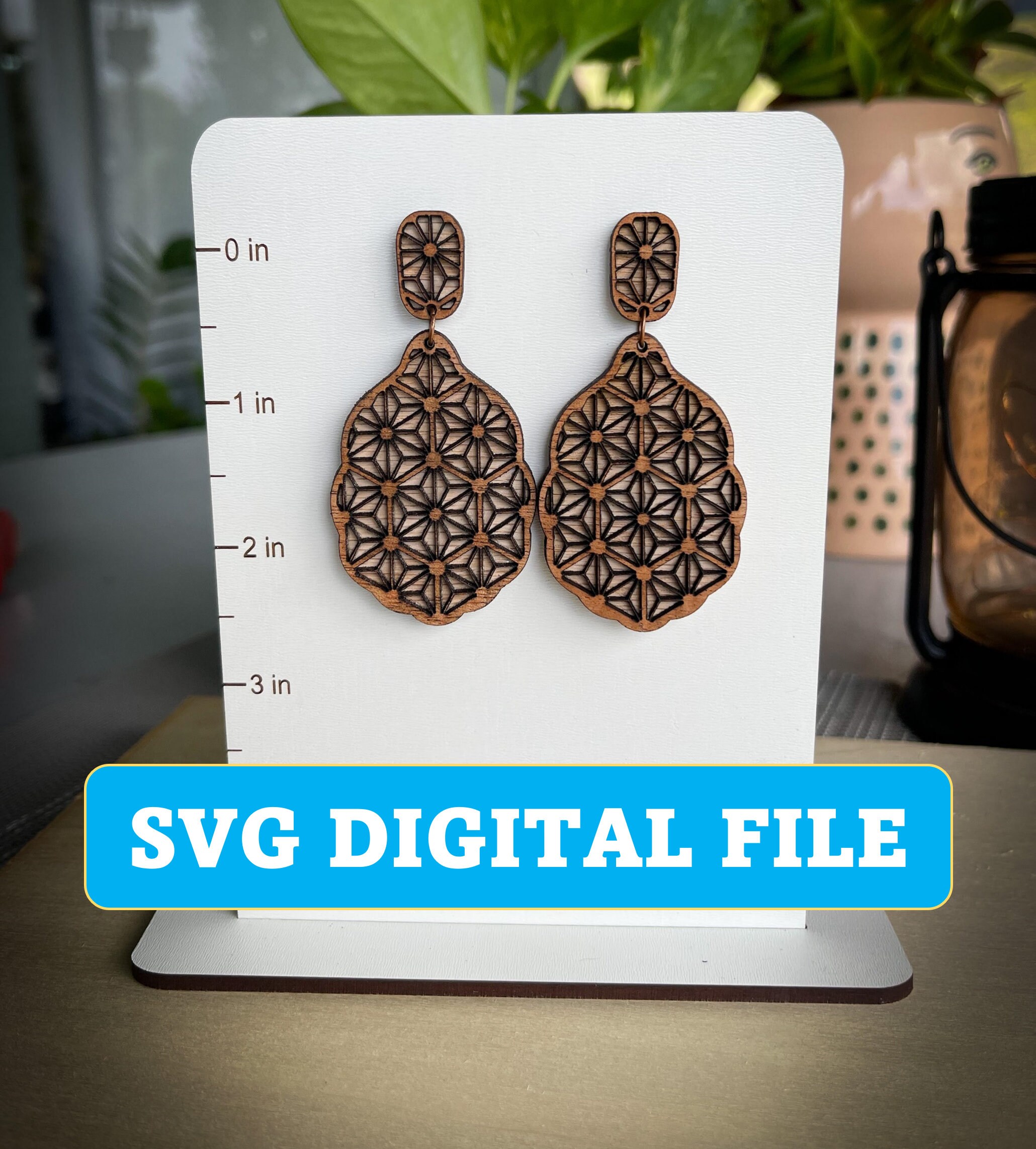 Geometric S Earring 2 Layer SVG File for Laser Cut or Engraving - Etsy