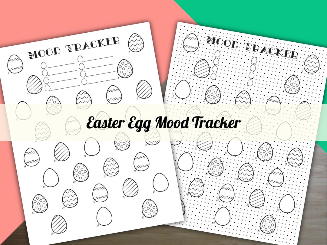 Easter Egg Mood Tracker, Easter-themed Printable, Easter Egg Coloring ...
