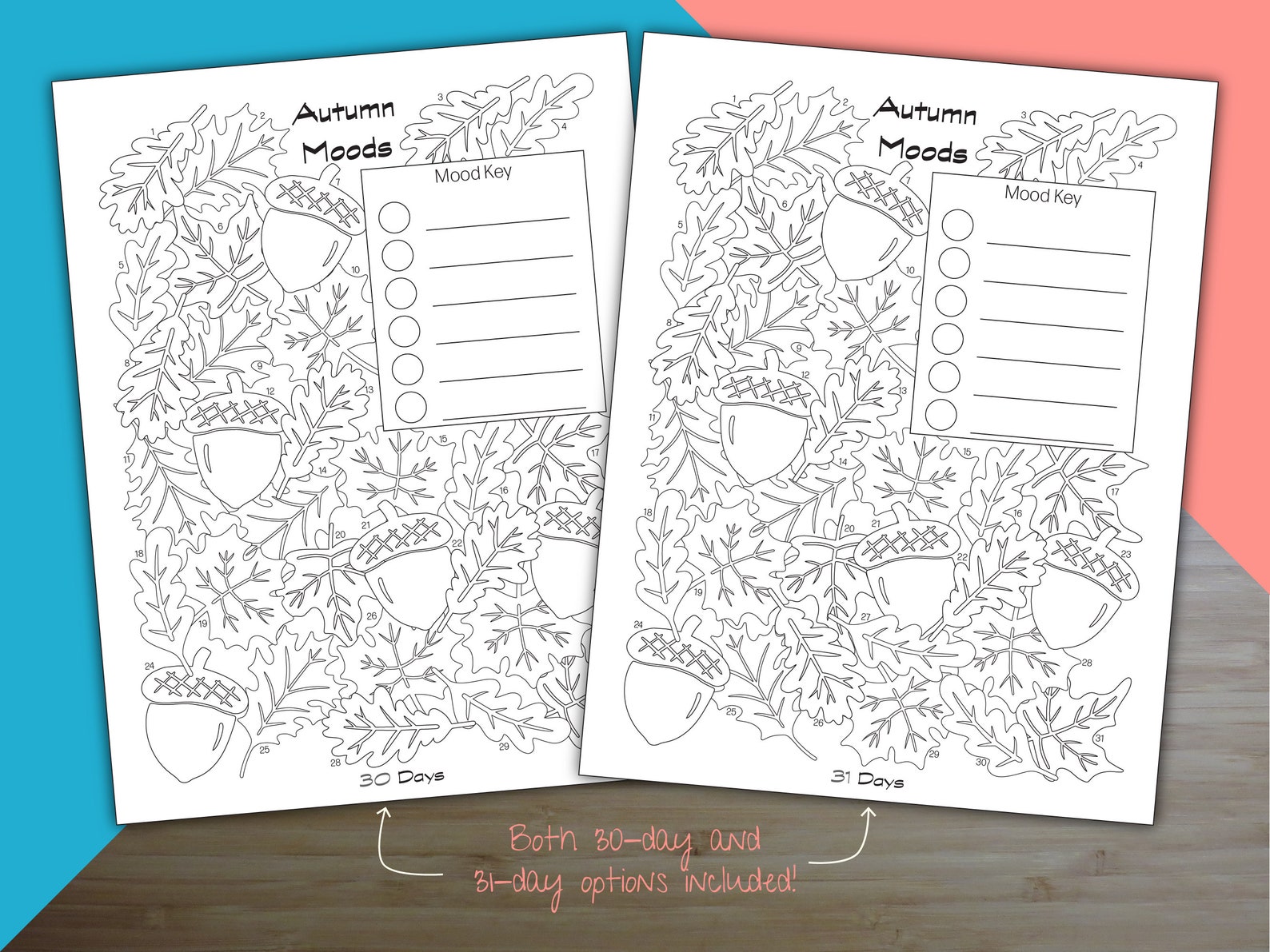 Mood Tracker With Autumn Theme, Printable Mood Tracker, Printable ...