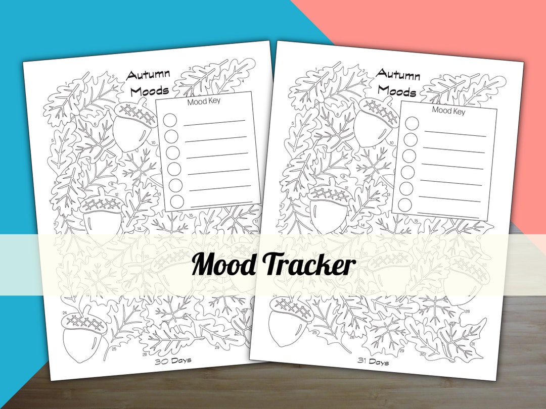 Mood Tracker With Autumn Theme, Printable Mood Tracker, Printable ...
