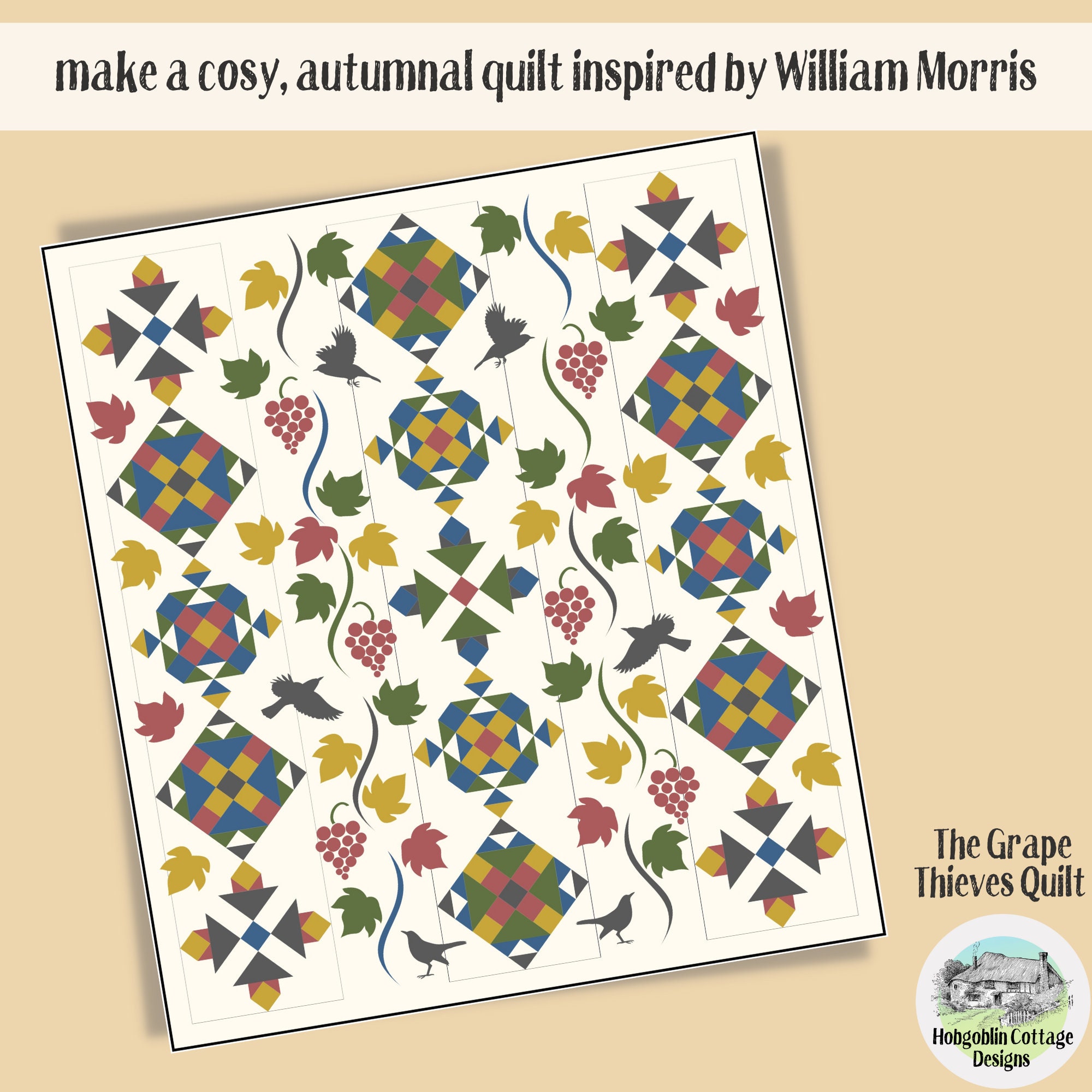 The Grape Thieves Quilt Pattern (PDF) - Etsy