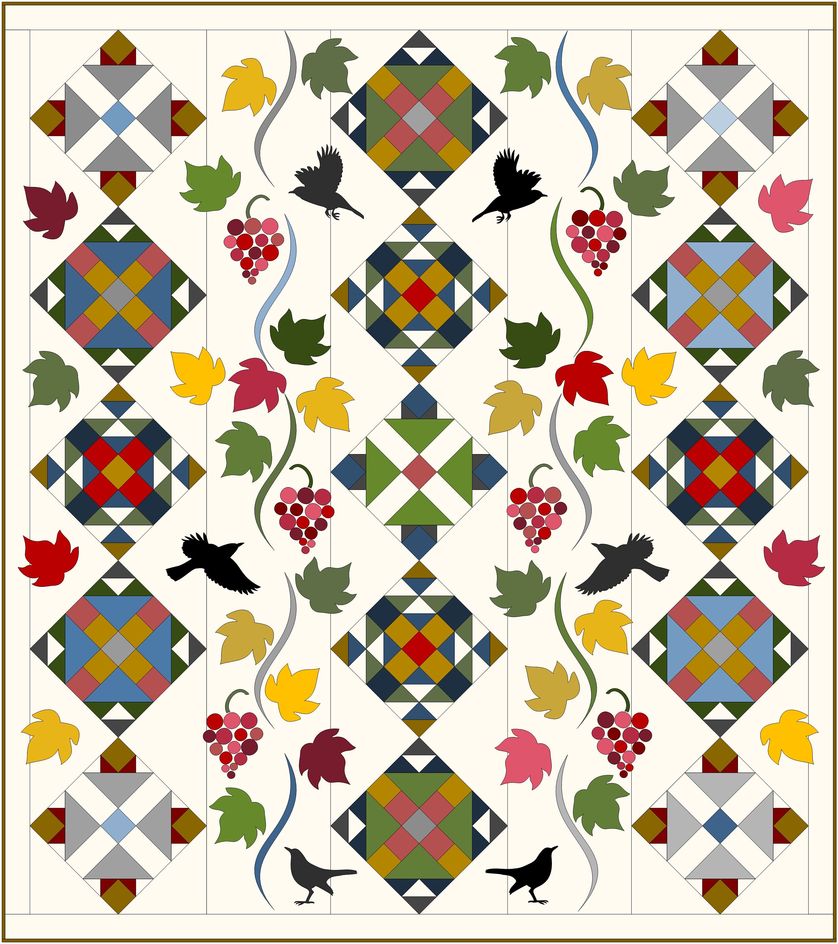 The Grape Thieves Quilt Pattern (PDF) - Etsy