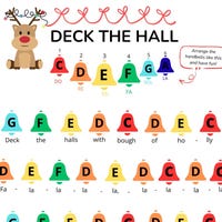 Jingle Bells Handbell Sheet Music: Easy Color-coded Christmas Song (PDF ...