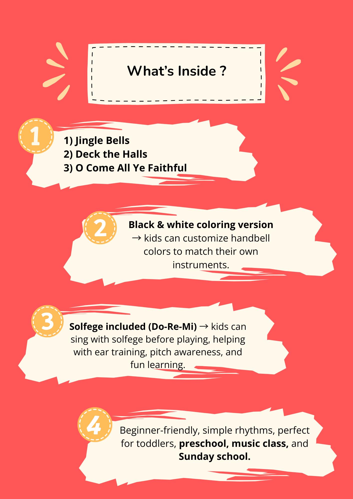 Handbell Christmas Songs Bundle: Coloring Edition (3 PDF) - Etsy