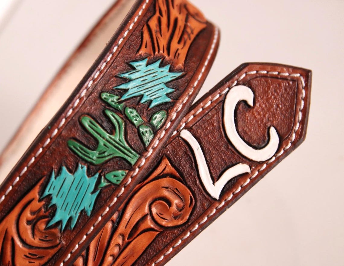 Custom Kids Tooled Leather Belt, Handmade Western Belt for Kids and ...