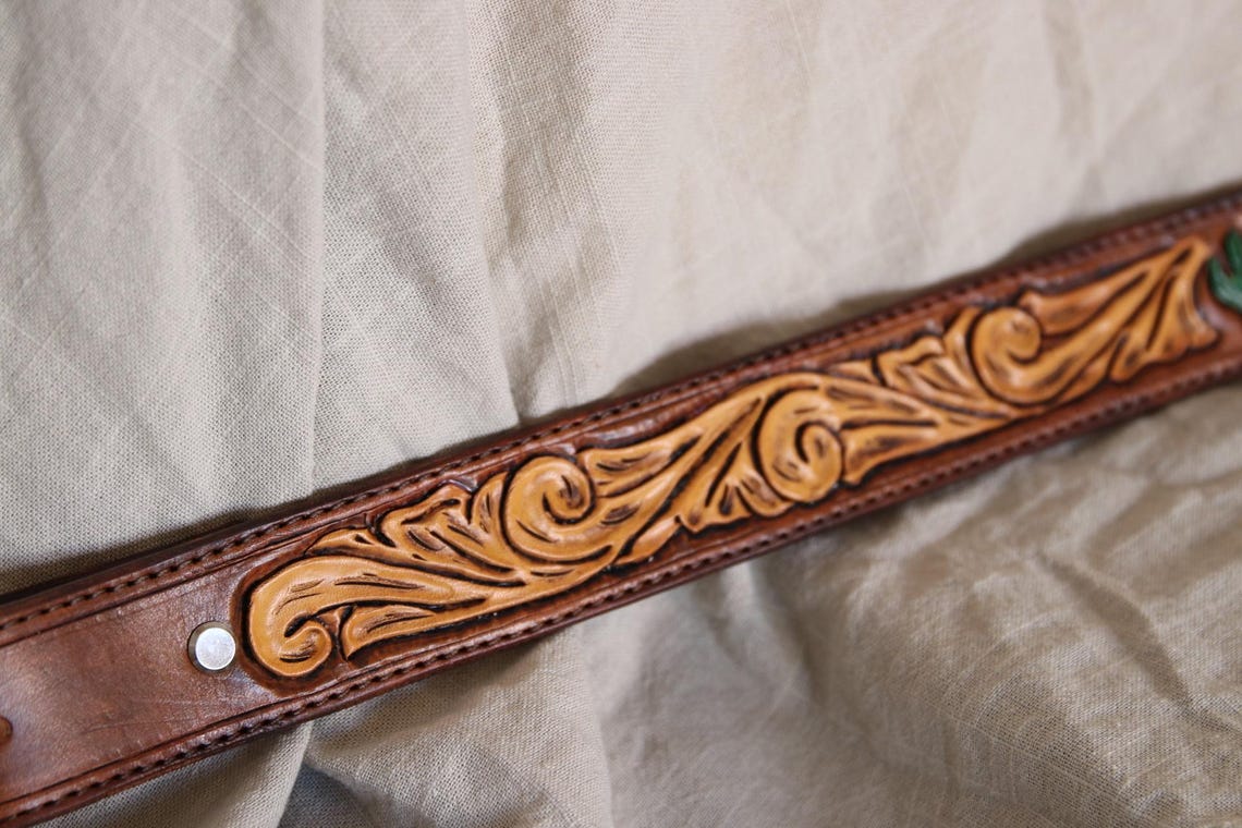Custom Kids Tooled Leather Belt, Handmade Western Belt for Kids and ...