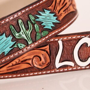 Custom Kids Tooled Leather Belt, Handmade Western Belt for Kids and ...