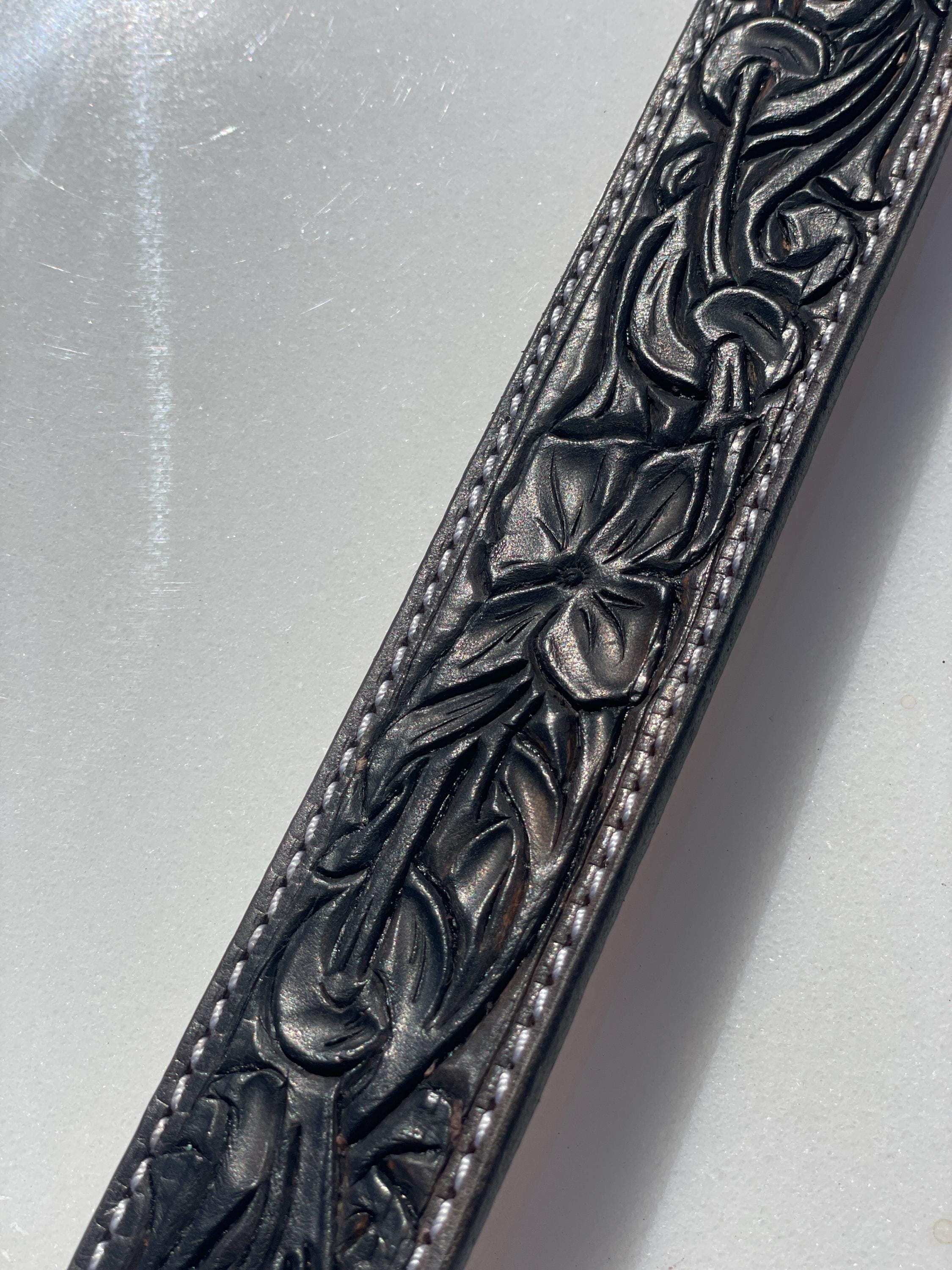 Custom Tooled Leather Belt, Handmade Western Belt - Etsy
