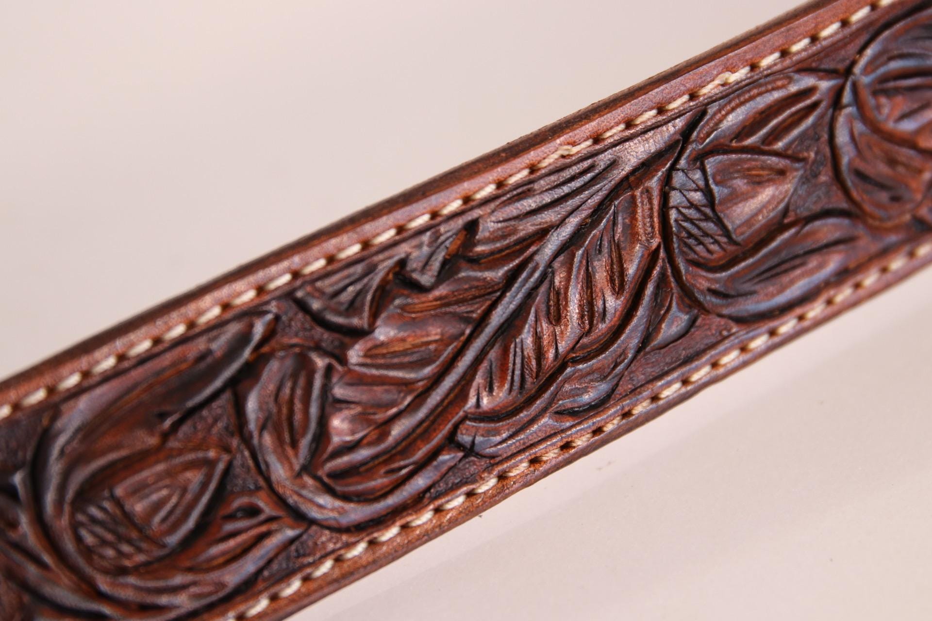 Custom Tooled Leather Belt, Handmade Western Belt - Etsy
