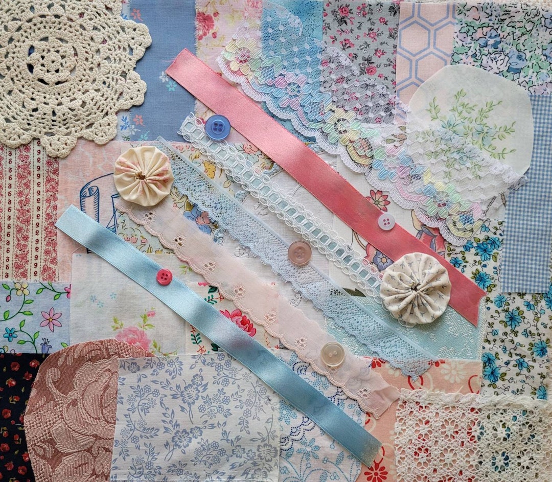 Pretty Blue and Pink Slow Stitch Pack Perfect for Slow - Etsy