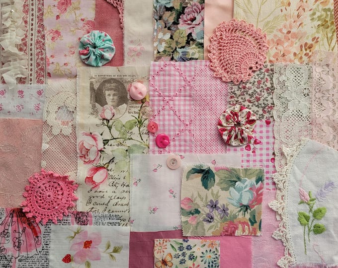 Delightfully Pink Slow Stitch Pack! Perfect for Slow Stitch, Scrapbook ...