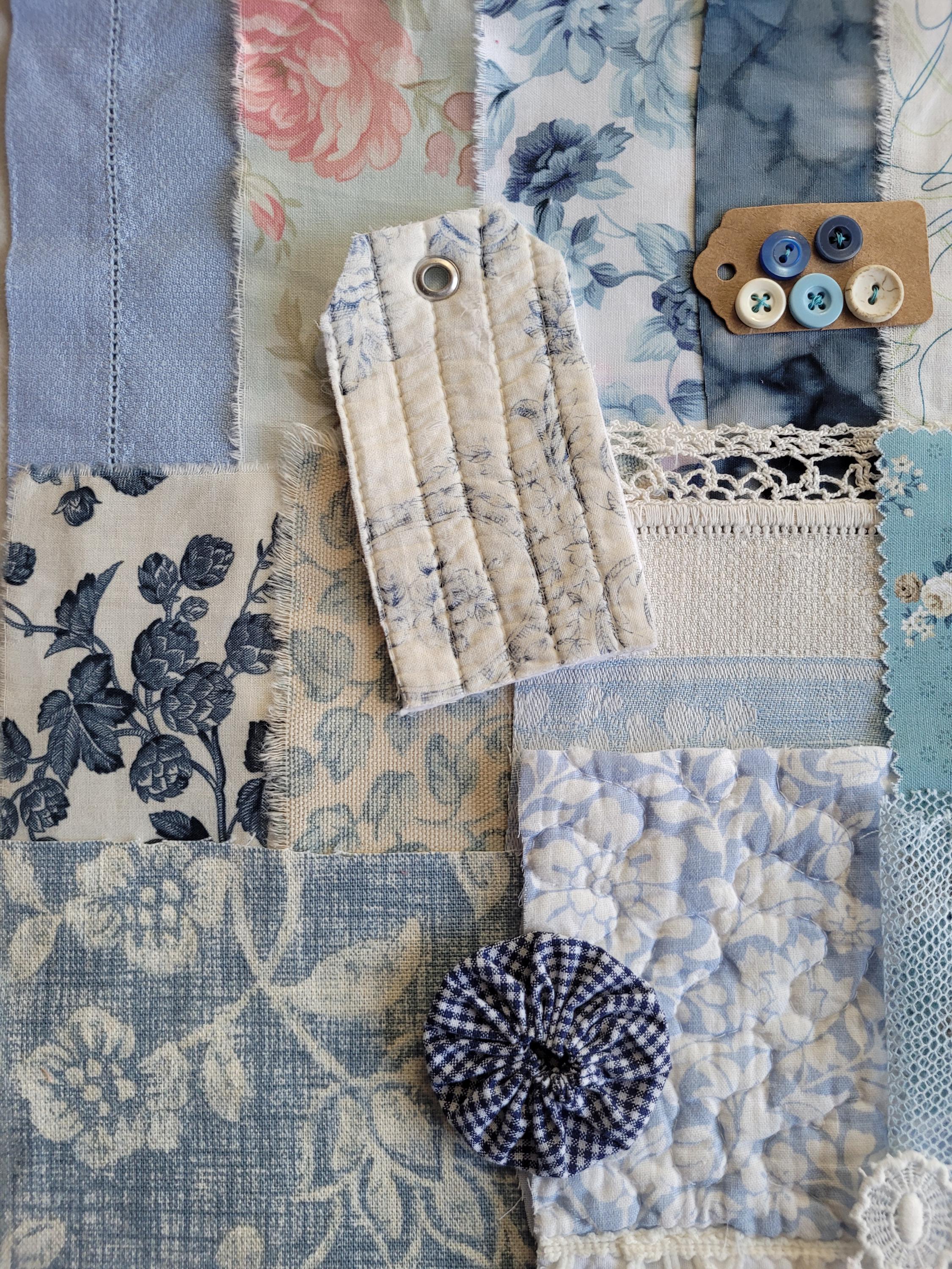 Beautifully Blue Slow Stitch Pack Perfect for Slow Stitch, Scrapbook ...
