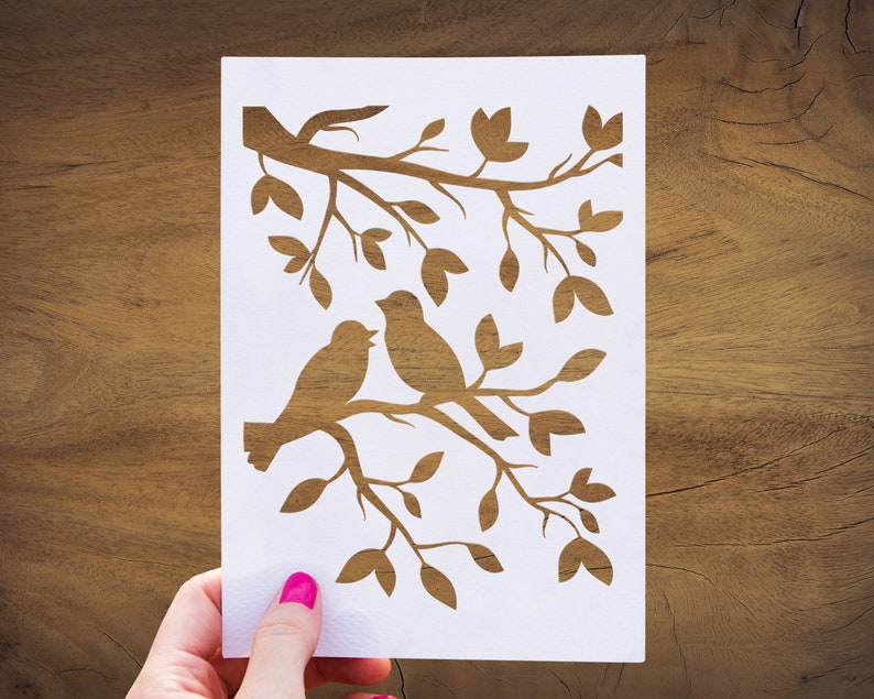 Drawing & Drafting Wall Stencil Painting Stencils Tree Stencil ...