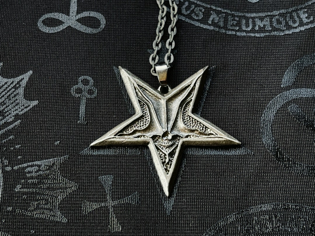 Stainless Steel Satan Pentagram Pendant Necklace | Occult Pendant ...