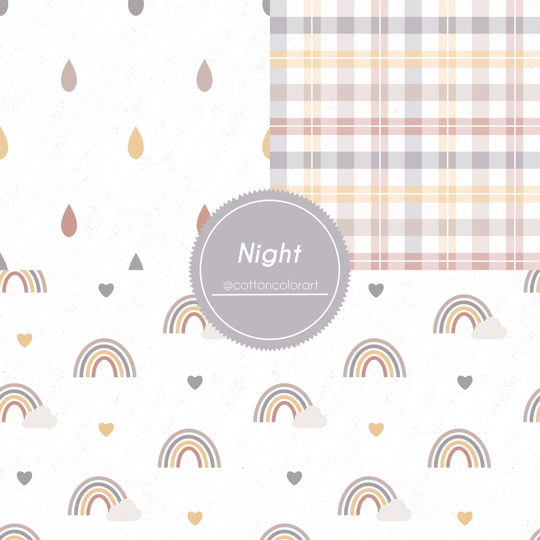 Boho Rainbow, Boho Gingham, Boho Drops Seamless Pattern, Fabric Pattern ...