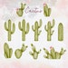 Llama Cactus Clipart Digital Watercolor - Etsy