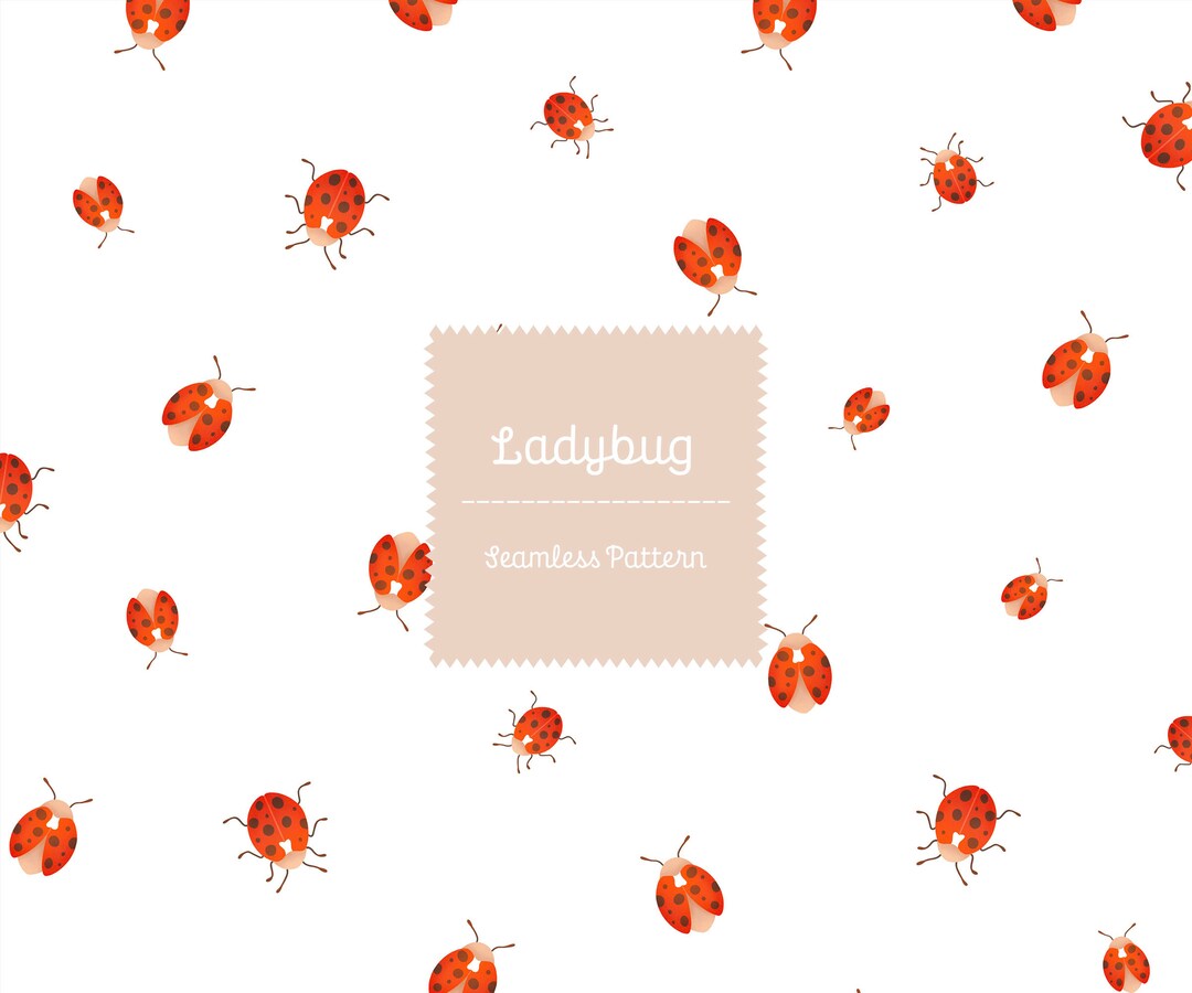 Minimalist Ladybug, Insects Seamless Pattern, Fabric Pattern, Repeat ...