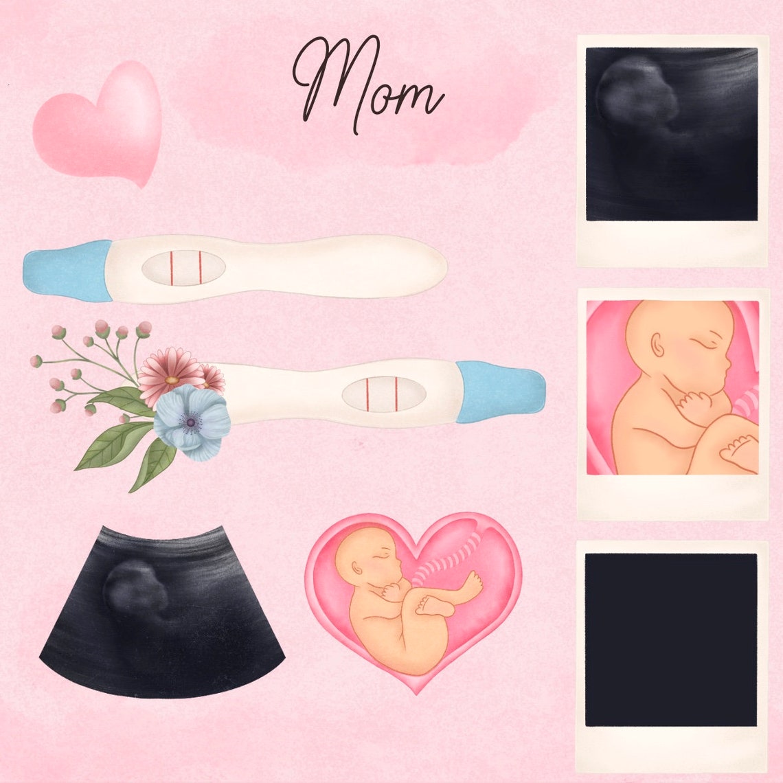 Mothers Day Digital Clipart - Etsy