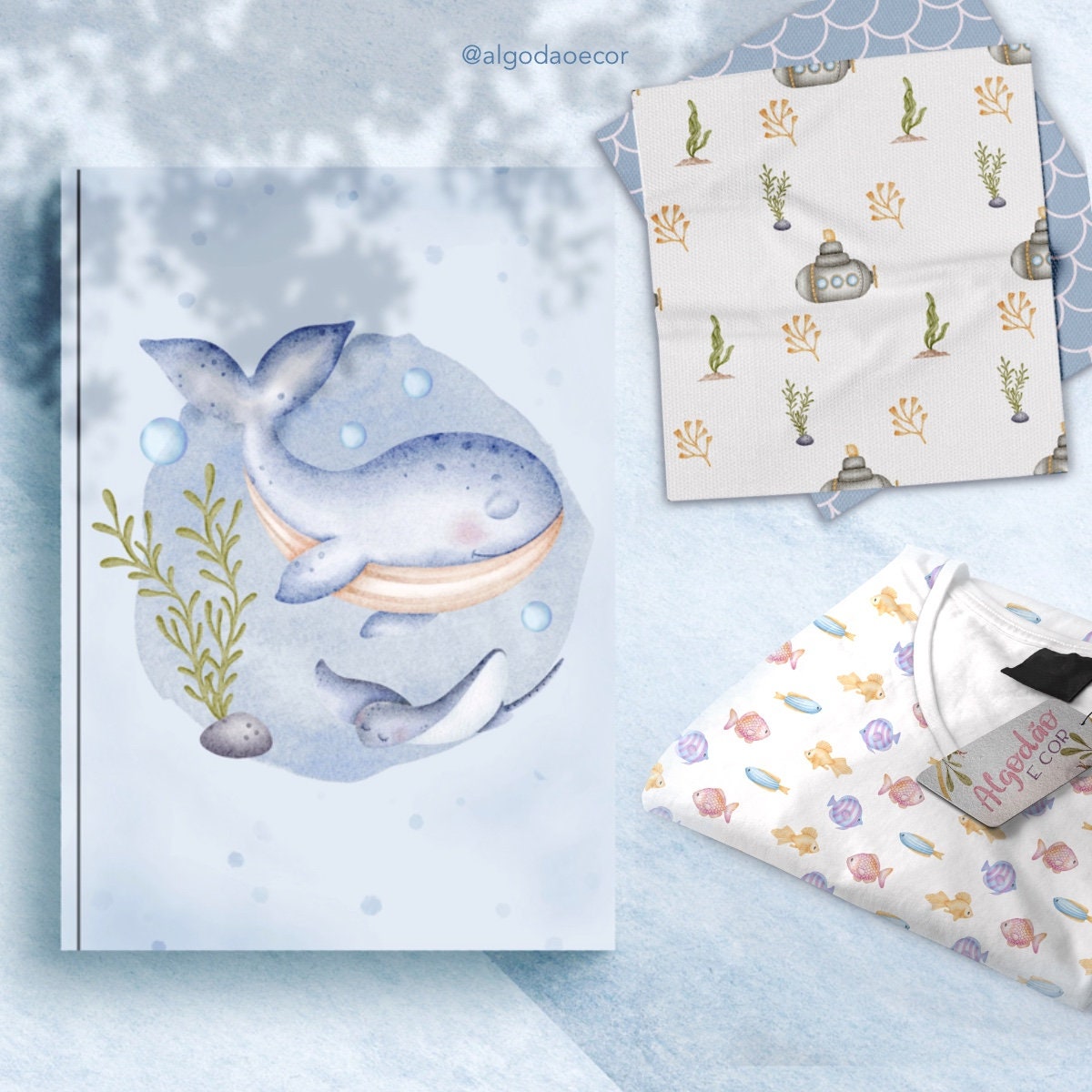 Under the Sea Digital Watercolor Clipart Sea Animals - Etsy