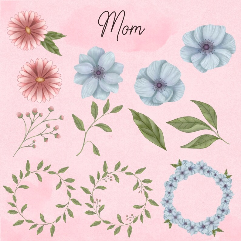 Mothers Day Digital Clipart - Etsy