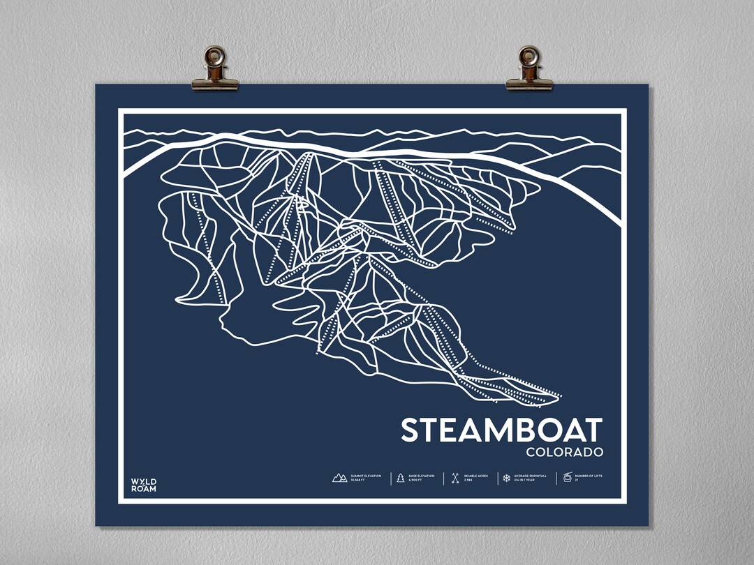 Steamboat Trail Map - Etsy