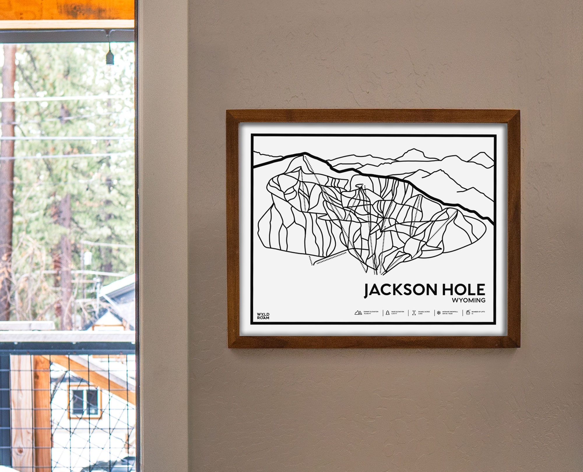 Jackson Hole Trail Map - Etsy