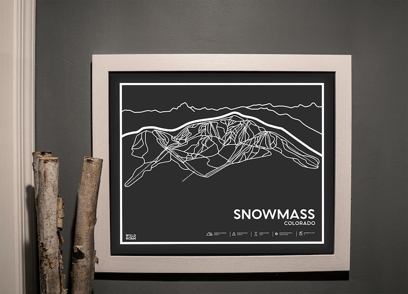 Snowmass Trail Map - Etsy
