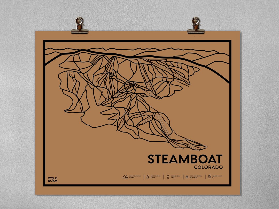 Steamboat Trail Map - Etsy