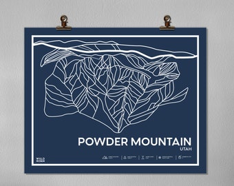 Powder Mountain Printable Ski Map Powder Mountain Trail Map - Etsy