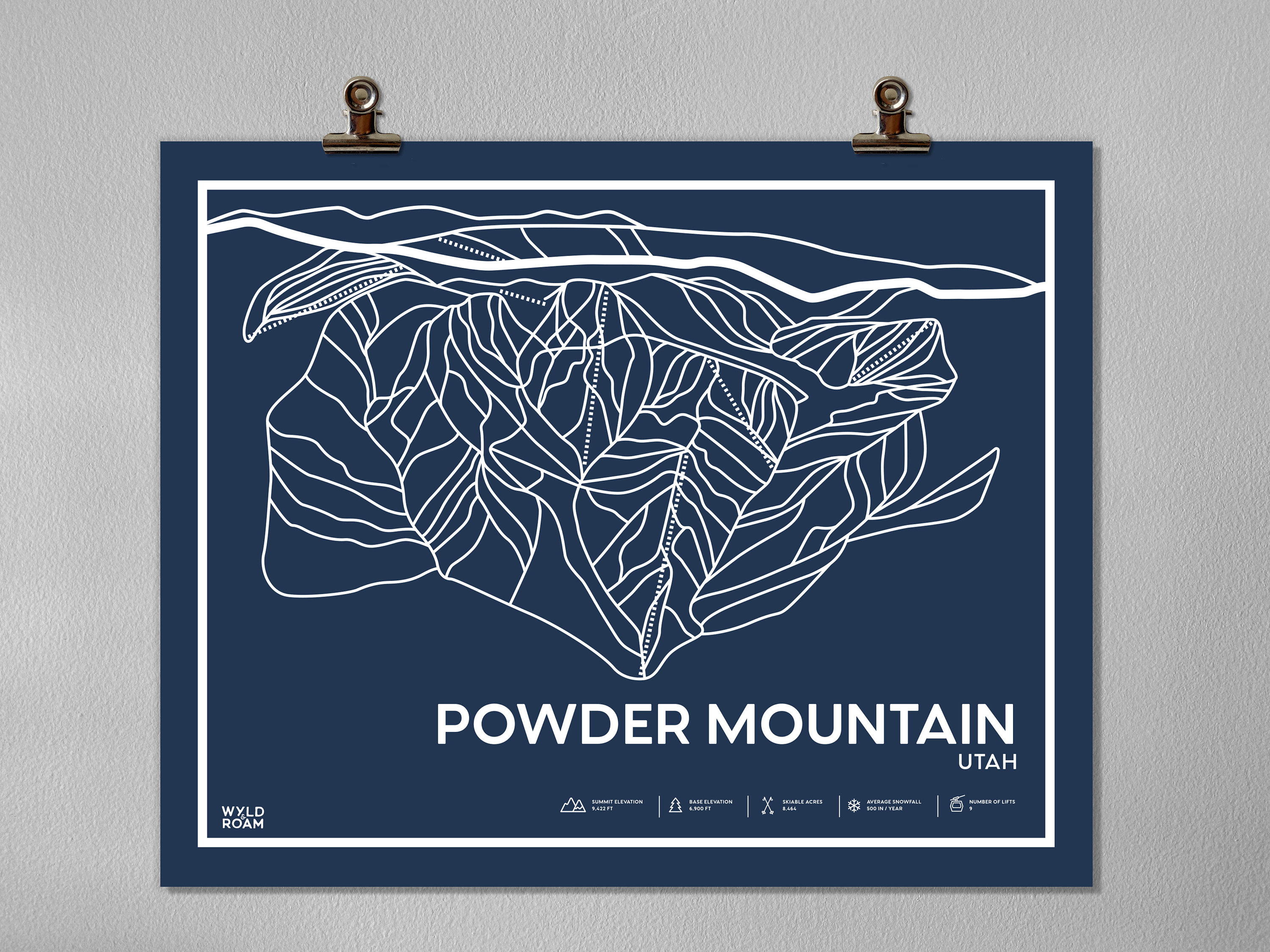 Powder Mountain Trail Map - Etsy