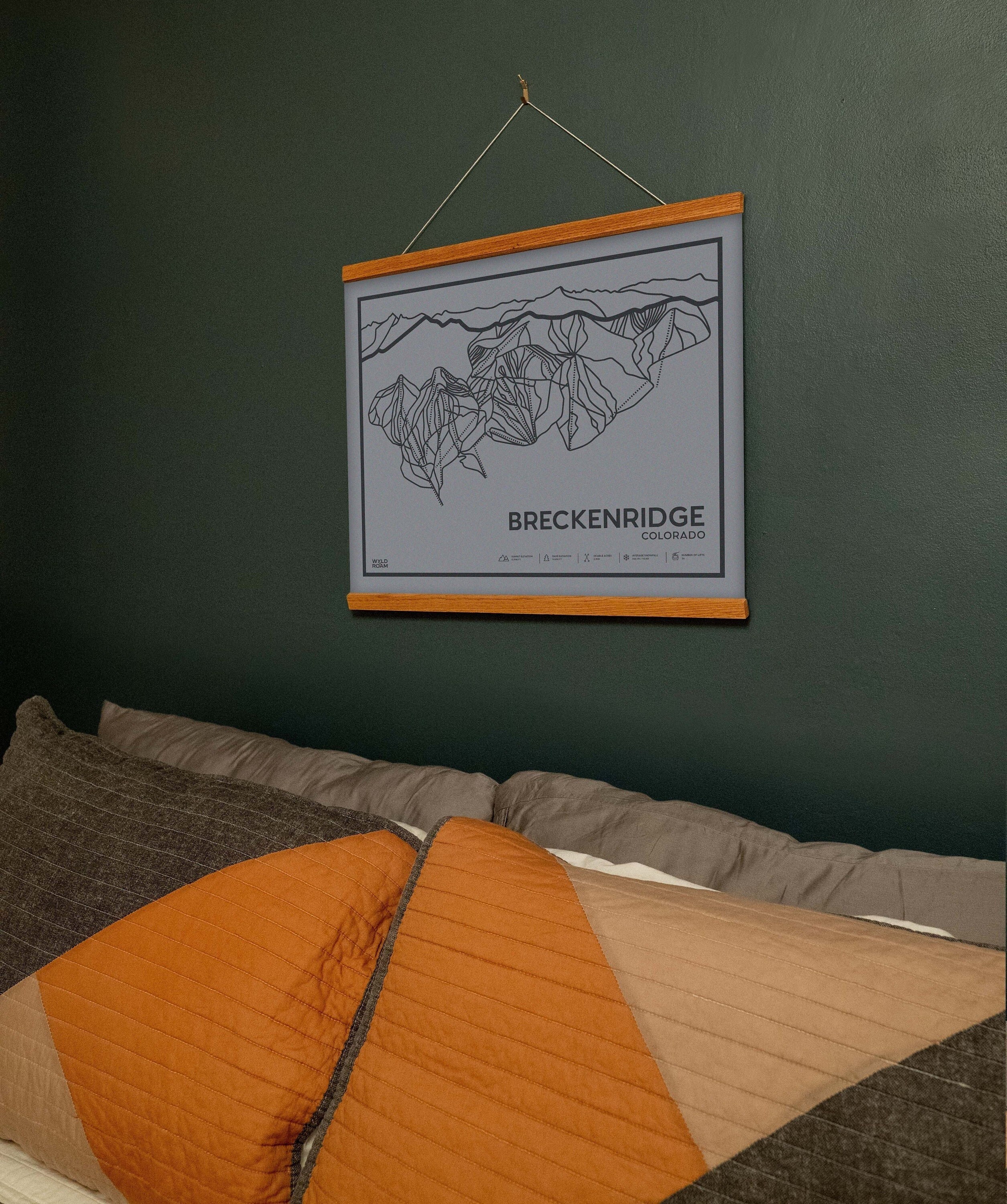 Breckenridge Printable Ski Map, Breckenridge Trail Map, Mountain Wall ...