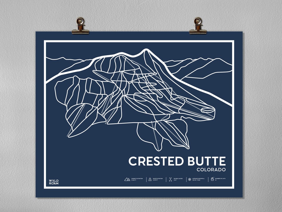 Crested Butte Trail Map - Etsy
