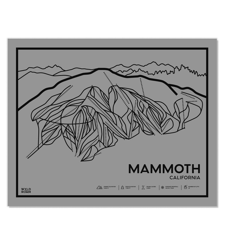 Mammoth Trail Map - Etsy
