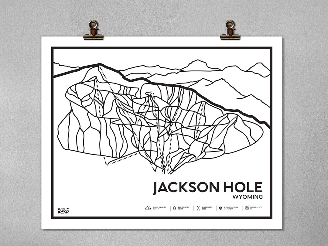 Jackson Hole Printable Ski Map, Jackson Hole Ski Resort, Jackson Hole ...