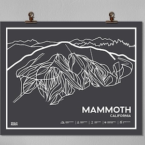 Mammoth Printable Ski Map, Mammoth Ski Map, Mammoth Trail Map, Mountain ...