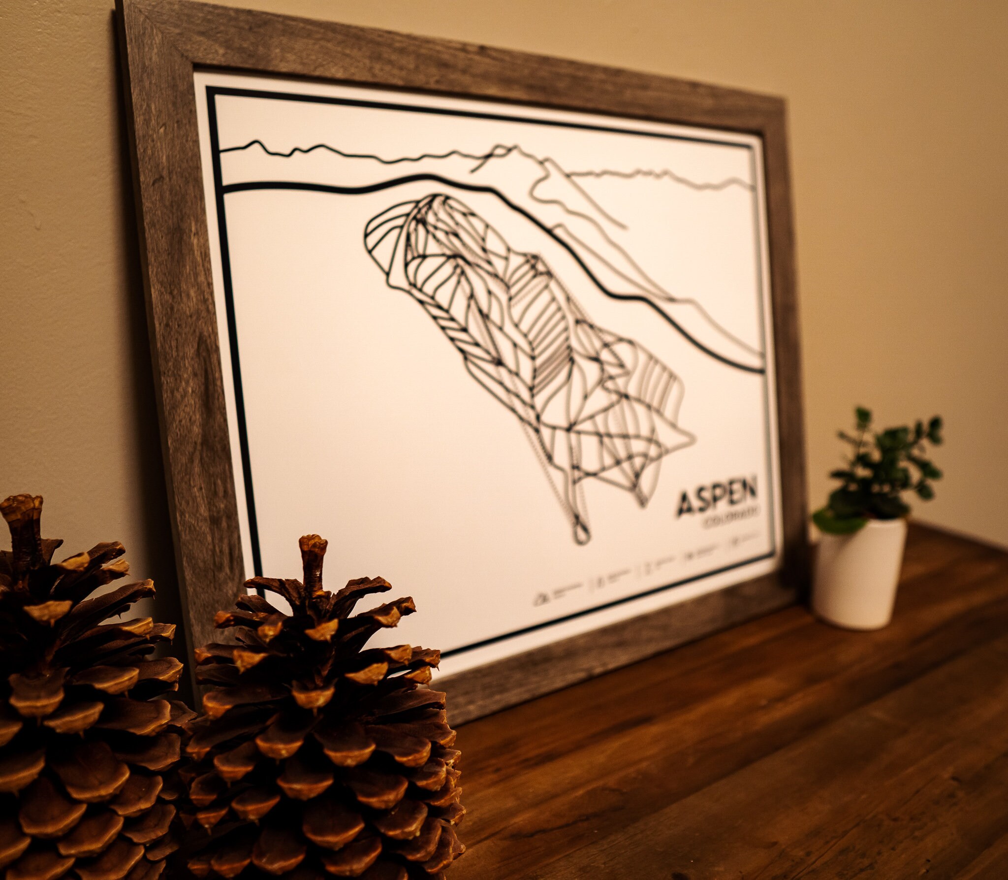 Aspen Printable Ski Map Art, Aspen Trail Map, Aspen Wall Art, Aspen ...