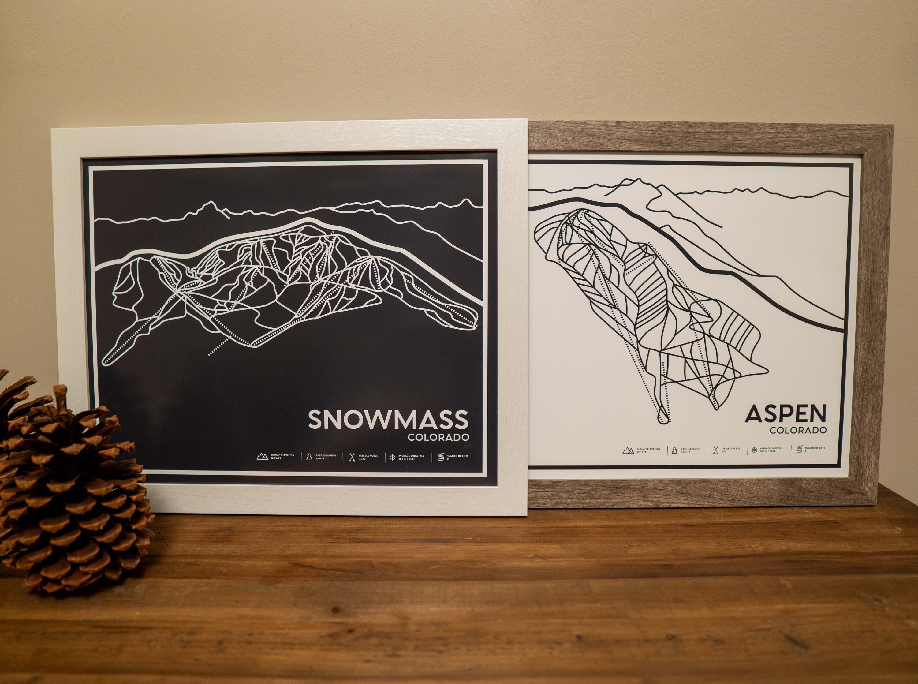 Snowmass Printable Ski Map, Snowmass Trail Map, Mountain Wall Art ...