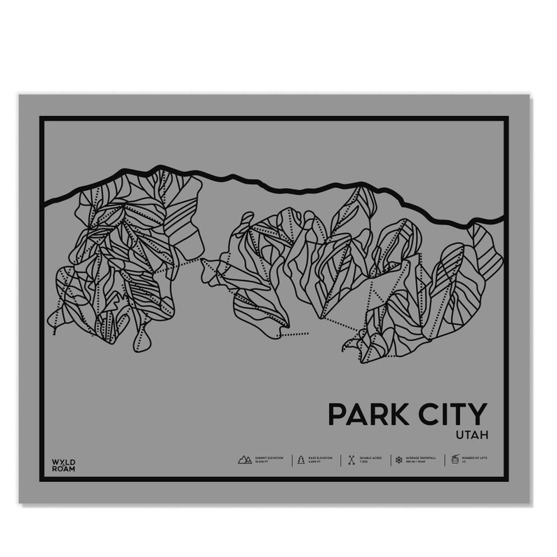 Park City Trail Map - Etsy