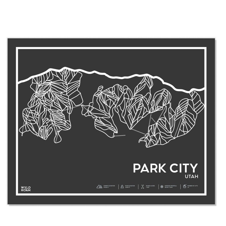 Park City Trail Map - Etsy