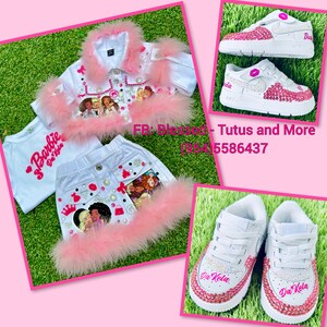 Fashion Doll Denim Outfit Fashion Doll Outfit Custom Denim Outfit White ...